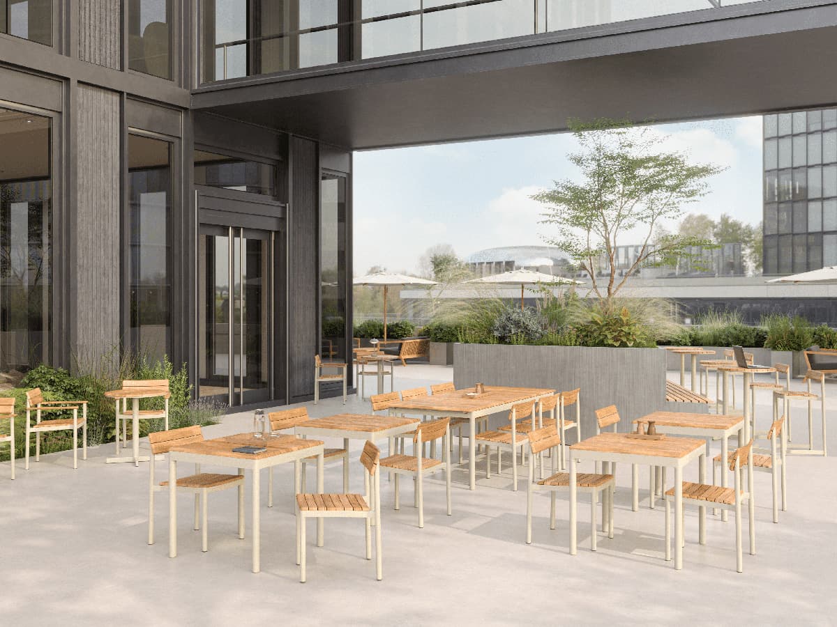 The Pelagus series expands with four new tables, stackable counter and ...