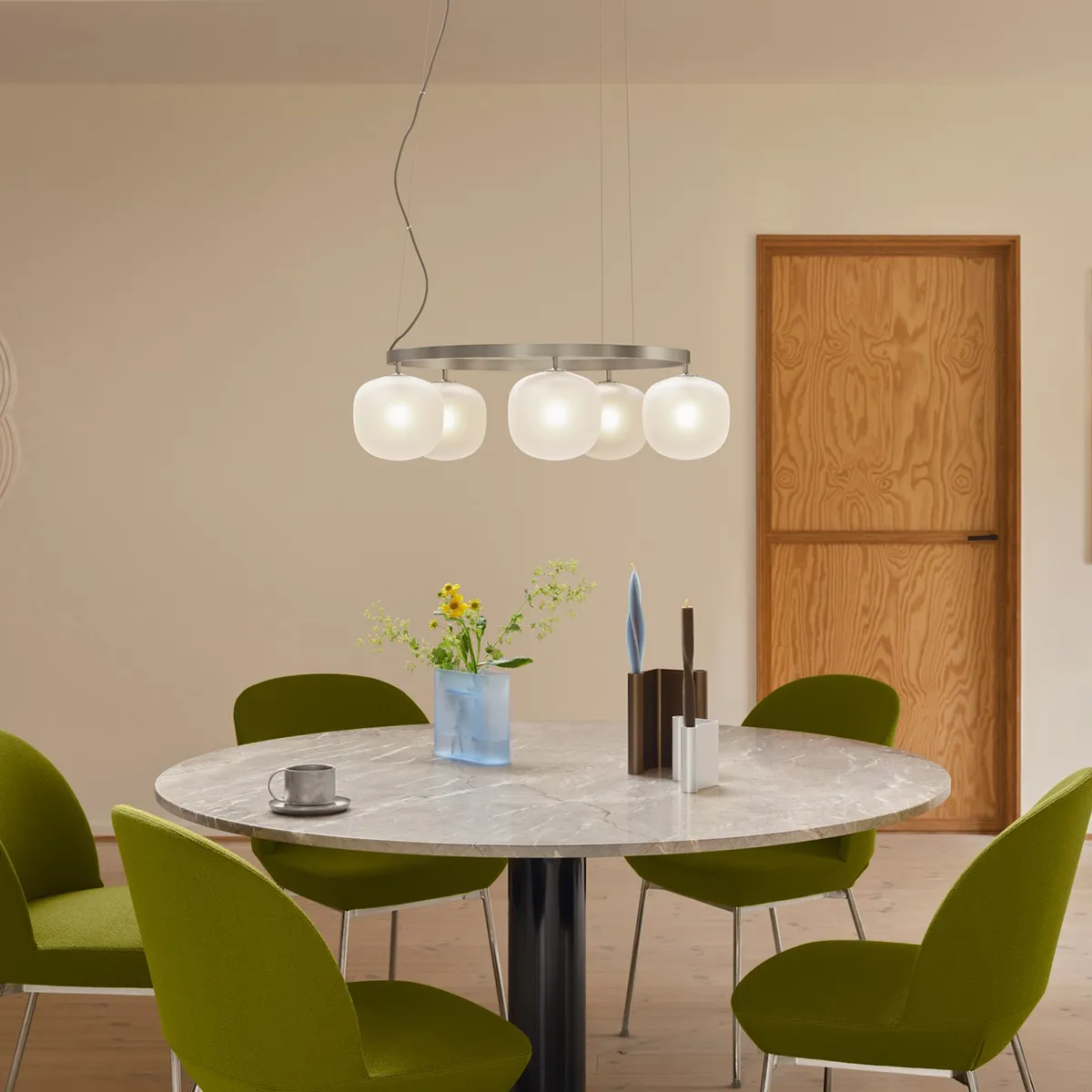 TAF Studio Rime Chandelier for Muuto | Glass Pendant