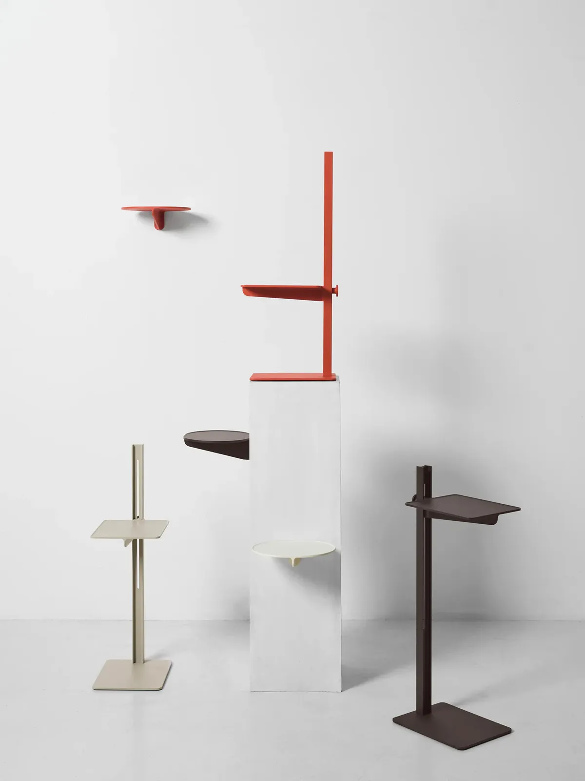 Museum collection by TAF Studio, expanding side table in Red Rust ...